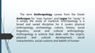 Anthropology Social Science | PPTX