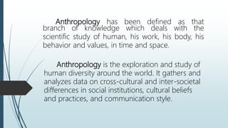 Anthropology Social Science | PPTX