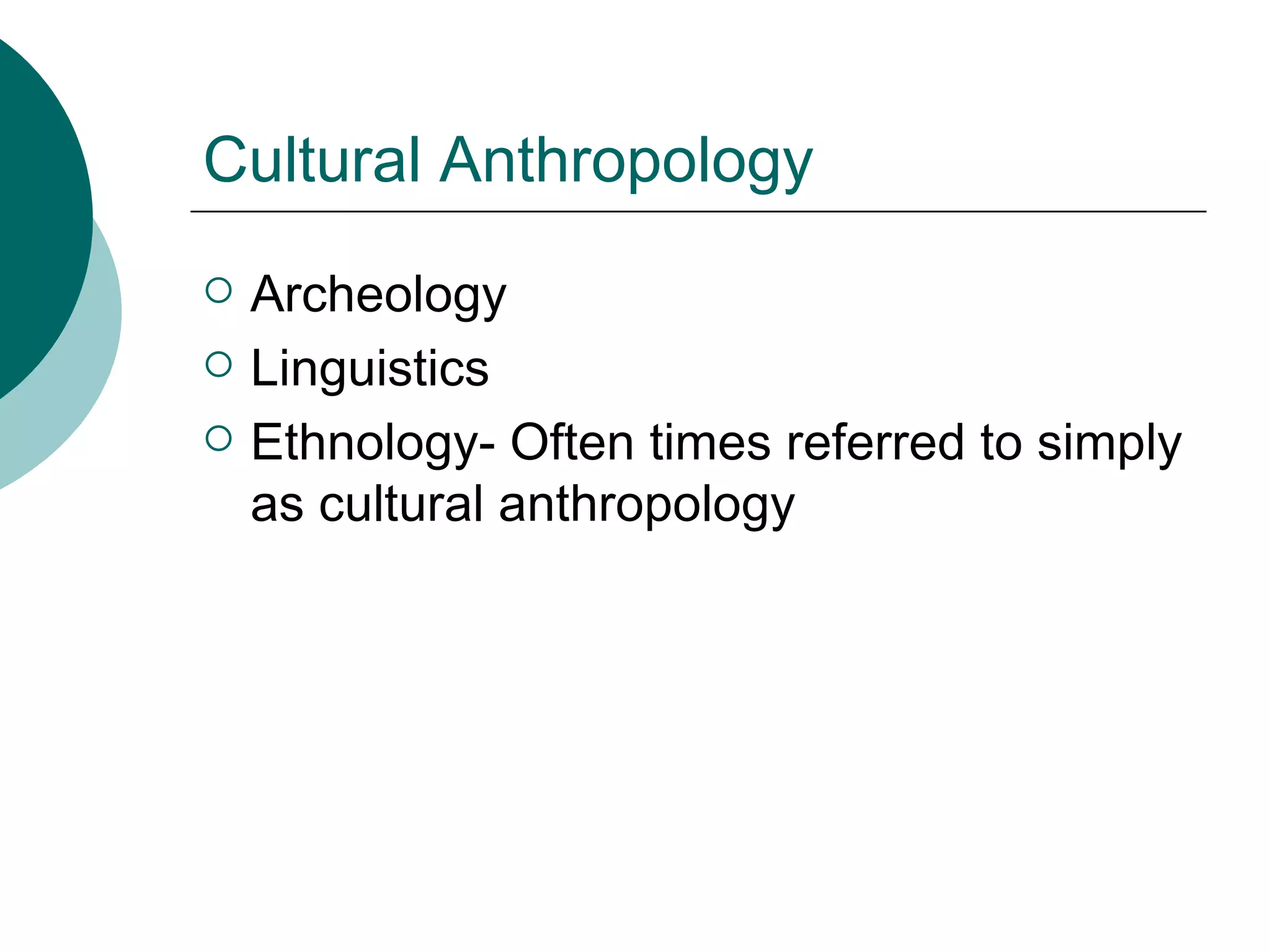 Anthropology intro and types | PPT