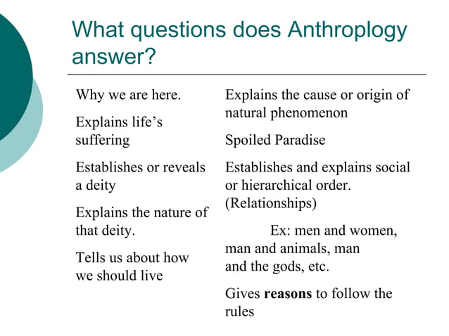 Anthropology intro and types | PPT