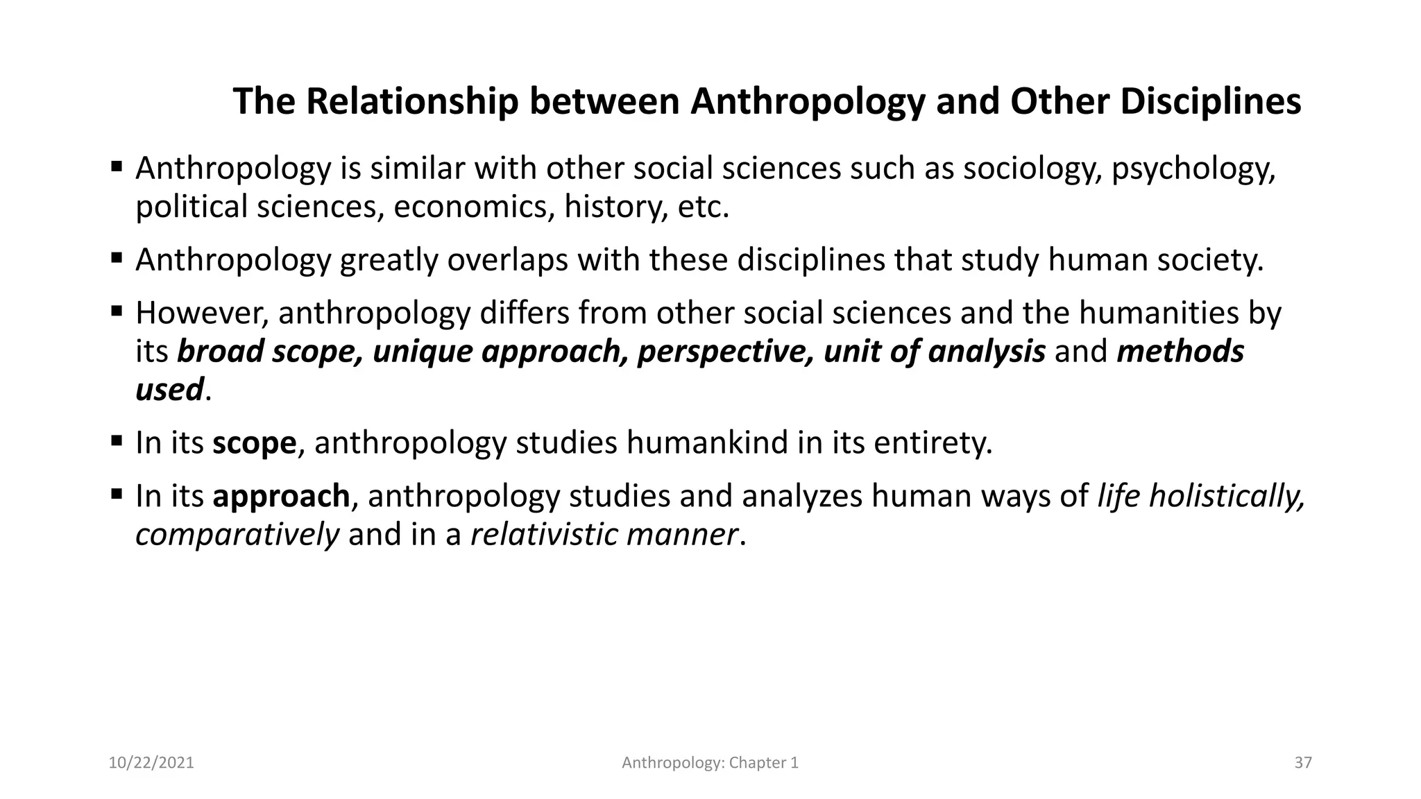 Anthropology Lecture Notes 1 Chapters 1 5 Pdf Science