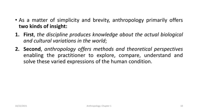Anthropology Lecture Notes 1 (Chapters 1–5).pdf | Science
