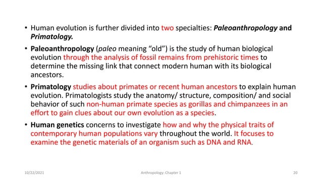 Anthropology Lecture Notes 1 (Chapters 1–5).pdf | Science