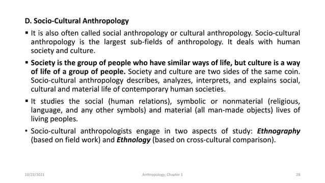 Anthropology Lecture Notes 1 (Chapters 1–5).pdf | Science