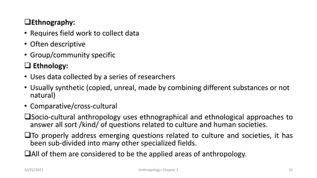 Anthropology Lecture Notes 1 (Chapters 1–5).pdf | Science
