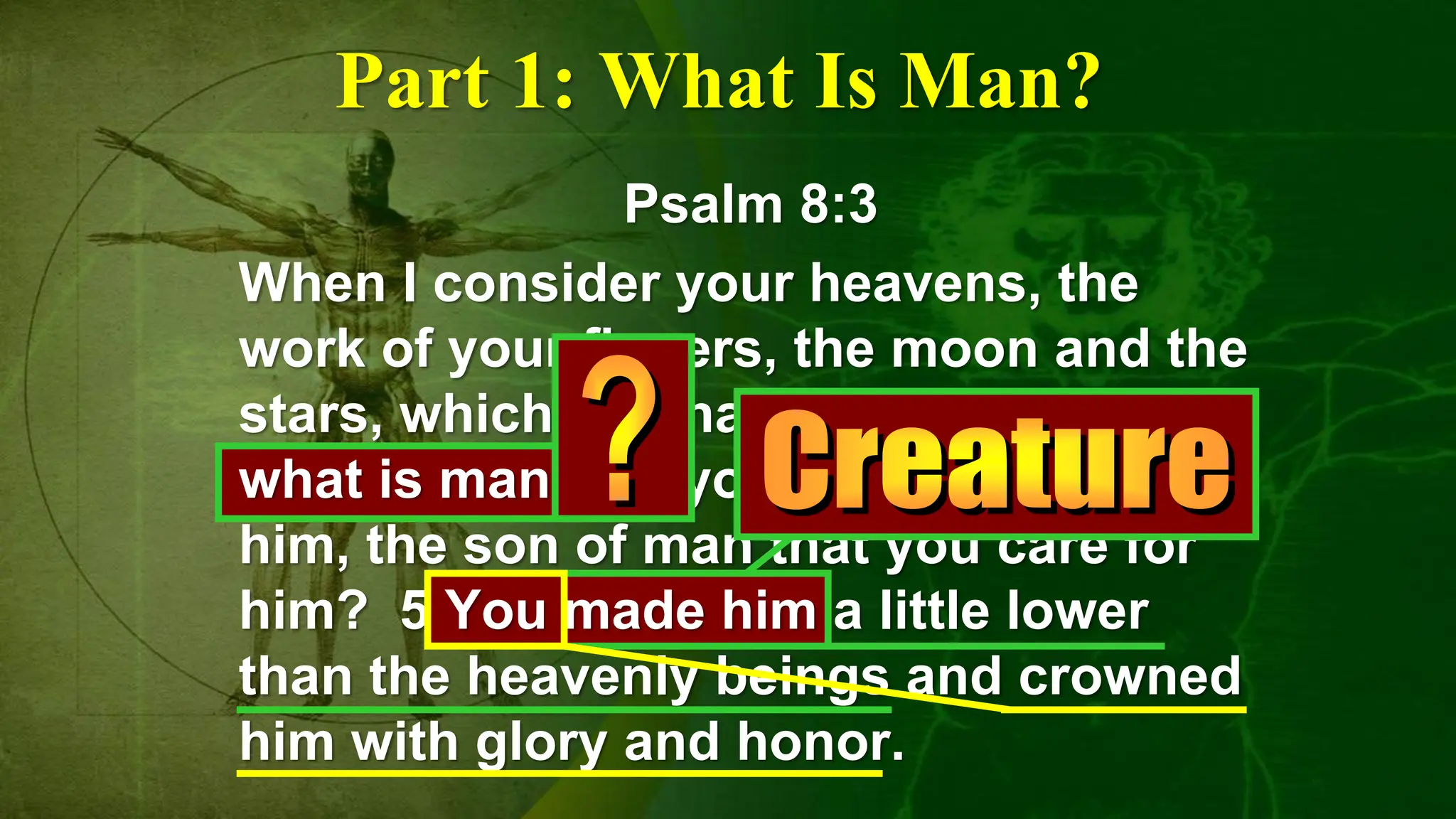 Biblical Anthropology (Man-Who he is at its origin) | PPTX