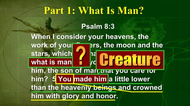 Biblical Anthropology (Man-Who he is at its origin) | PPTX ...