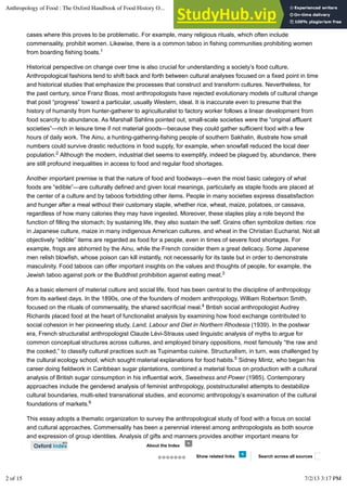 Anthropology Of Food 2012 | PDF