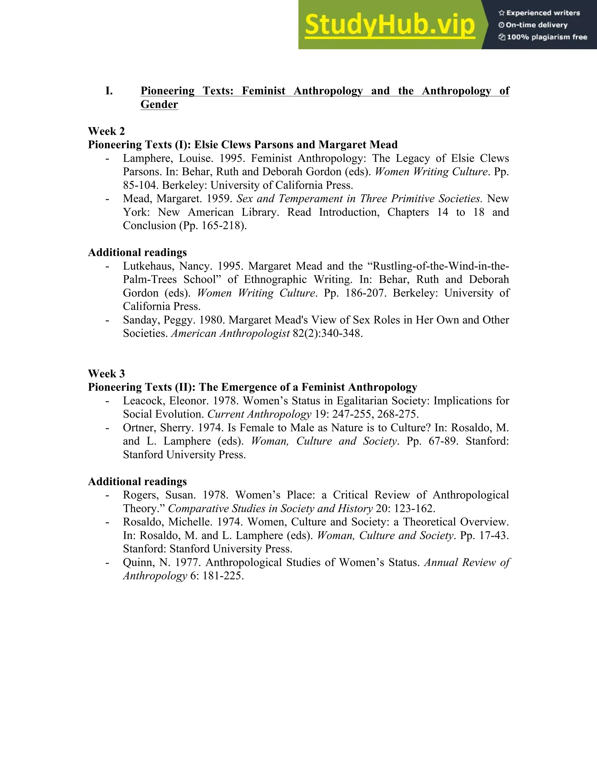 Anthropology Of Gender | PDF