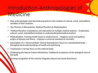 Anthropology of medicine 2024.ppt foe the first year studentsx | PPTX ...