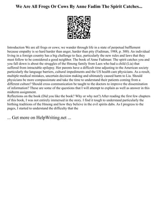 Anthropology Paper Example. Anthropology Ex | PDF