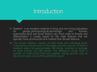 Determination of sex from skeletal remains | PPTX