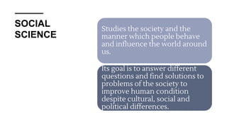 UNDERSTANDING CULTURE, SOCIETY AND POLITICS POWERPOINT | PPTX | Science
