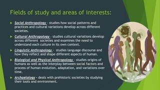 Anthropology, Sociology, and Political Science | PPTX