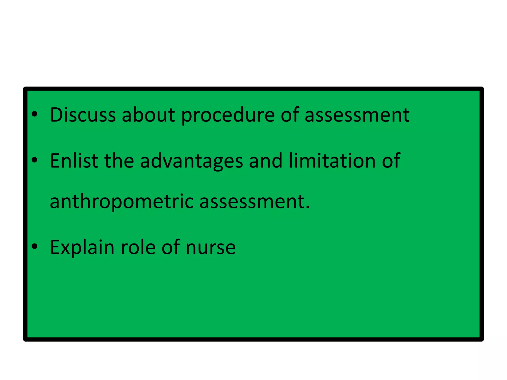 Anthropometric assessment | PPTX