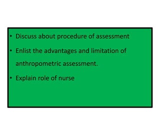 Anthropometric assessment | PPTX