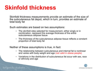 Anthropometric assessment of body composition | PPT