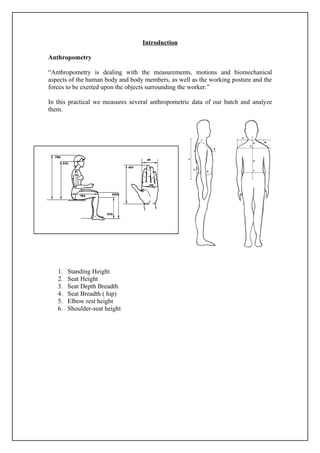 Anthropometric data and analysis | DOC