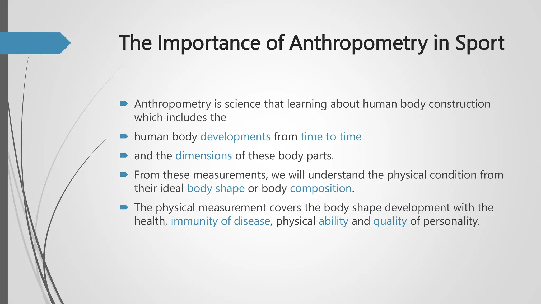 Anthropocentric Measurement in sport medicine | PPTX