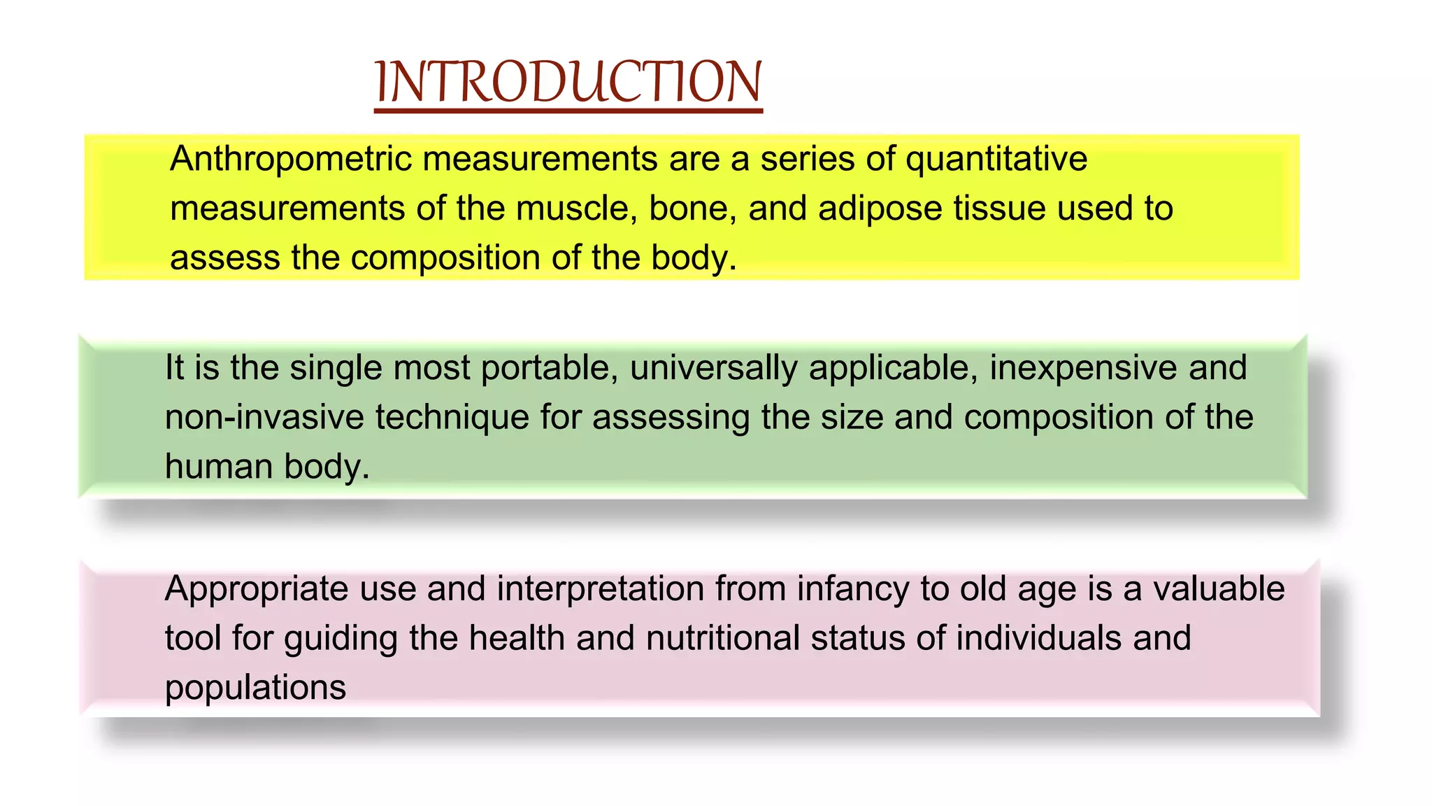 Anthropometric measurements adult and paediatrics | PPTX