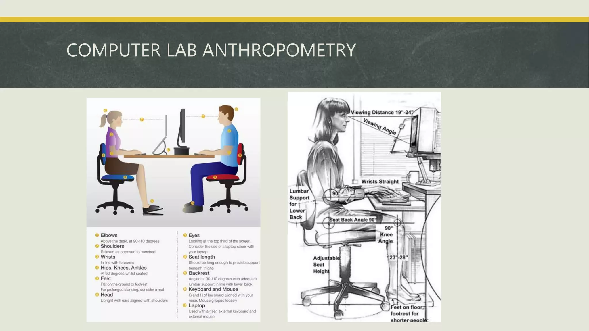 Anthropometrics and Ergonomics in Educational Spaces | PPTX