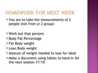 Anthropometric tests body fat session 4 | PPT