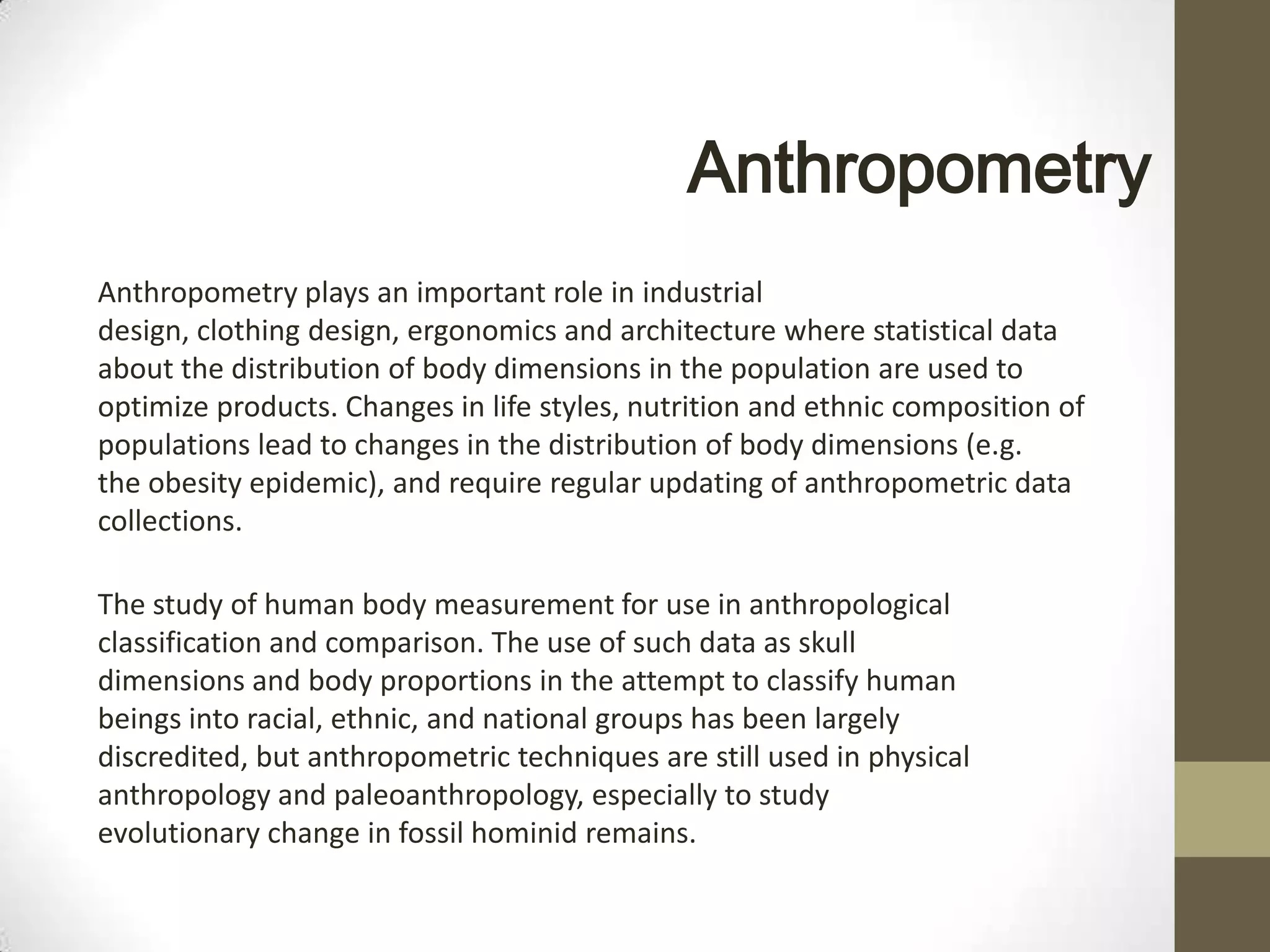 Anthropometry | PPTX