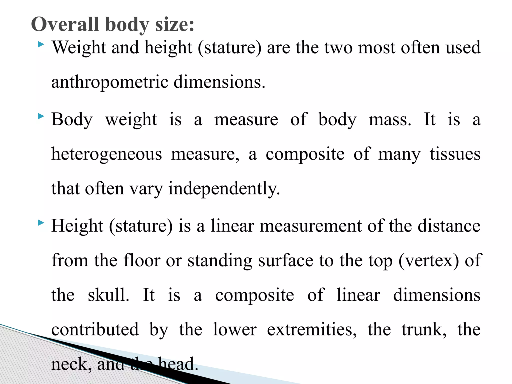 Anthropometry | PDF