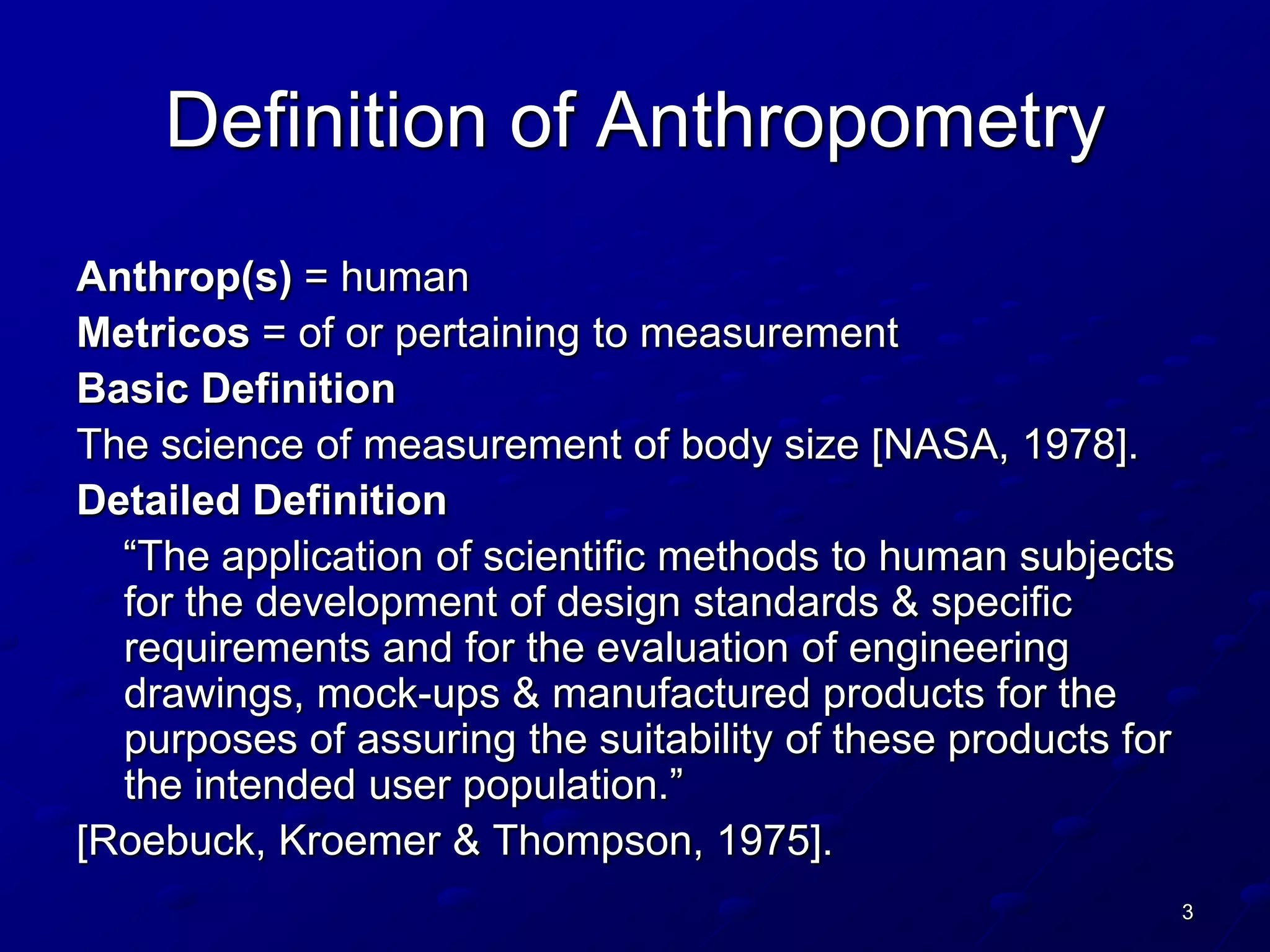Anthropometry pps | PPSX