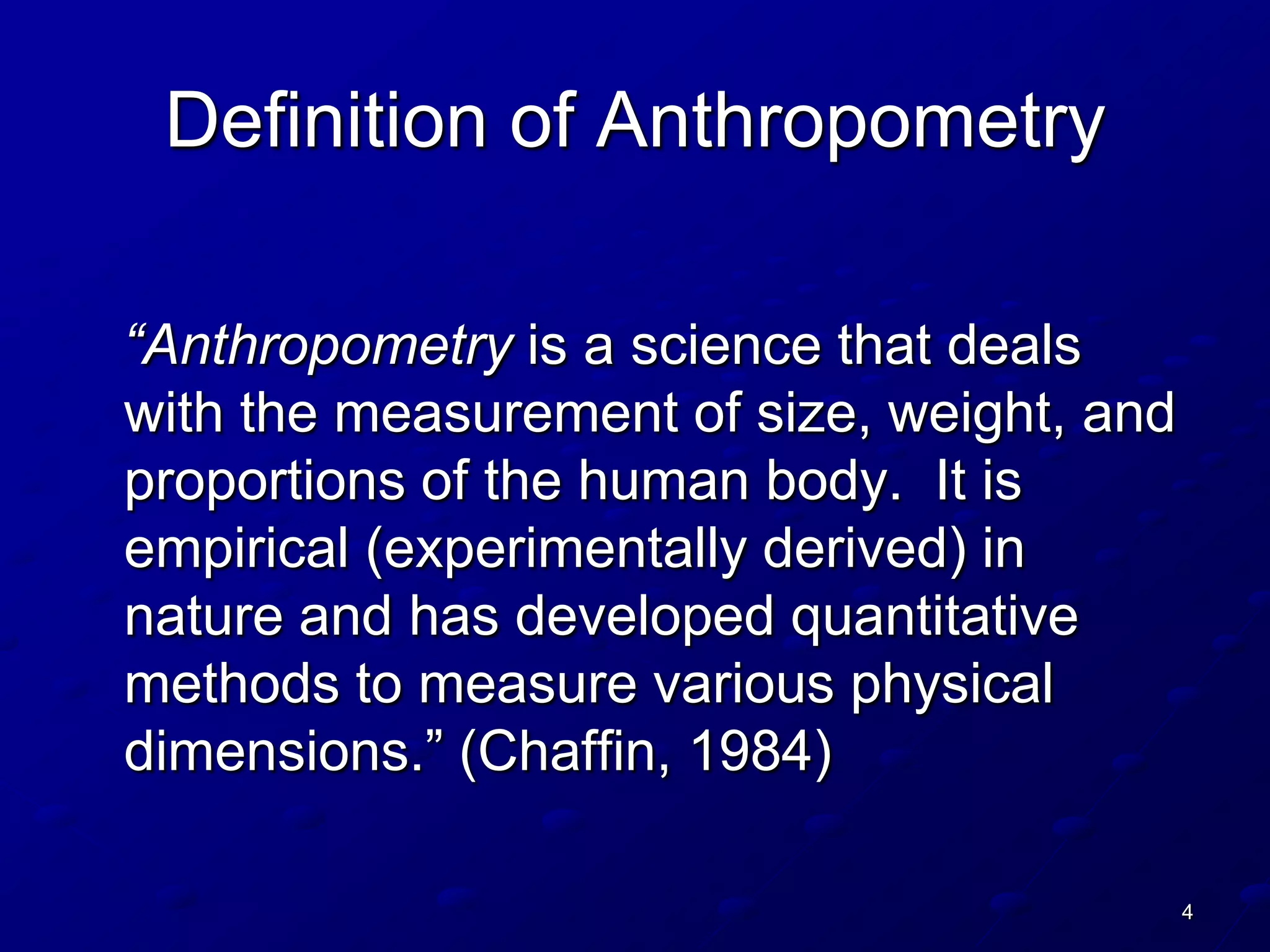Anthropometry pps | PPSX