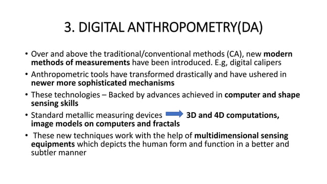 Anthropometry and Morphometry and their applications Dr Somashekar C.pptx