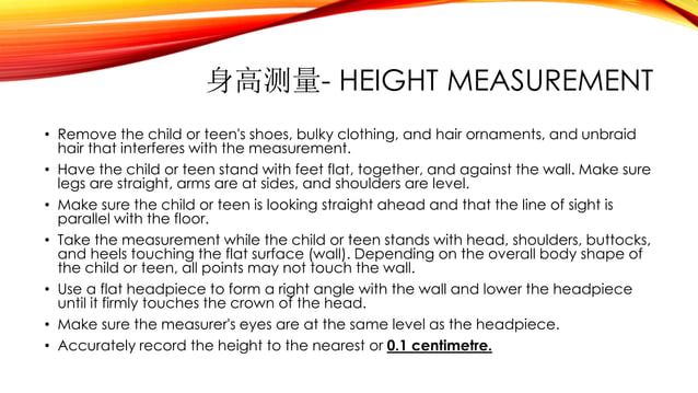 Anthropometry presentation on height and weight measurement | PPTX