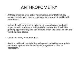 ANTHROPOMETRY MEASUREMENTS, UNDER 5 CARD.pptx | Medical Health
