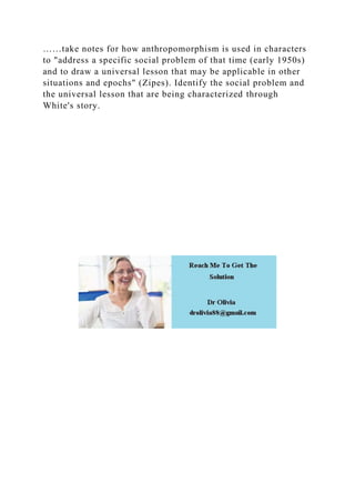 Anthropomorphism ChartBefore watching the 2006 movie Charlotte.docx