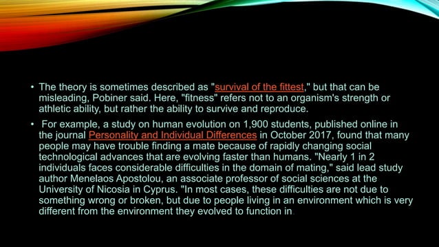 Theories of organic evolution | PPTX