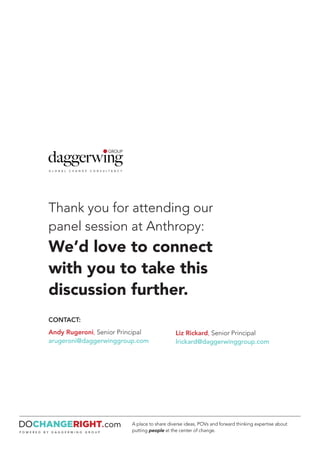 Anthropy Conference Takeaway | PDF | Management Consulting Industry ...
