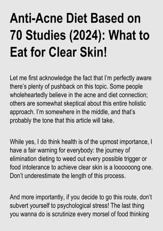 Anti-Acne Diet Based on 70 Studies (2024) What to Eat for Clear Skin!.pdf