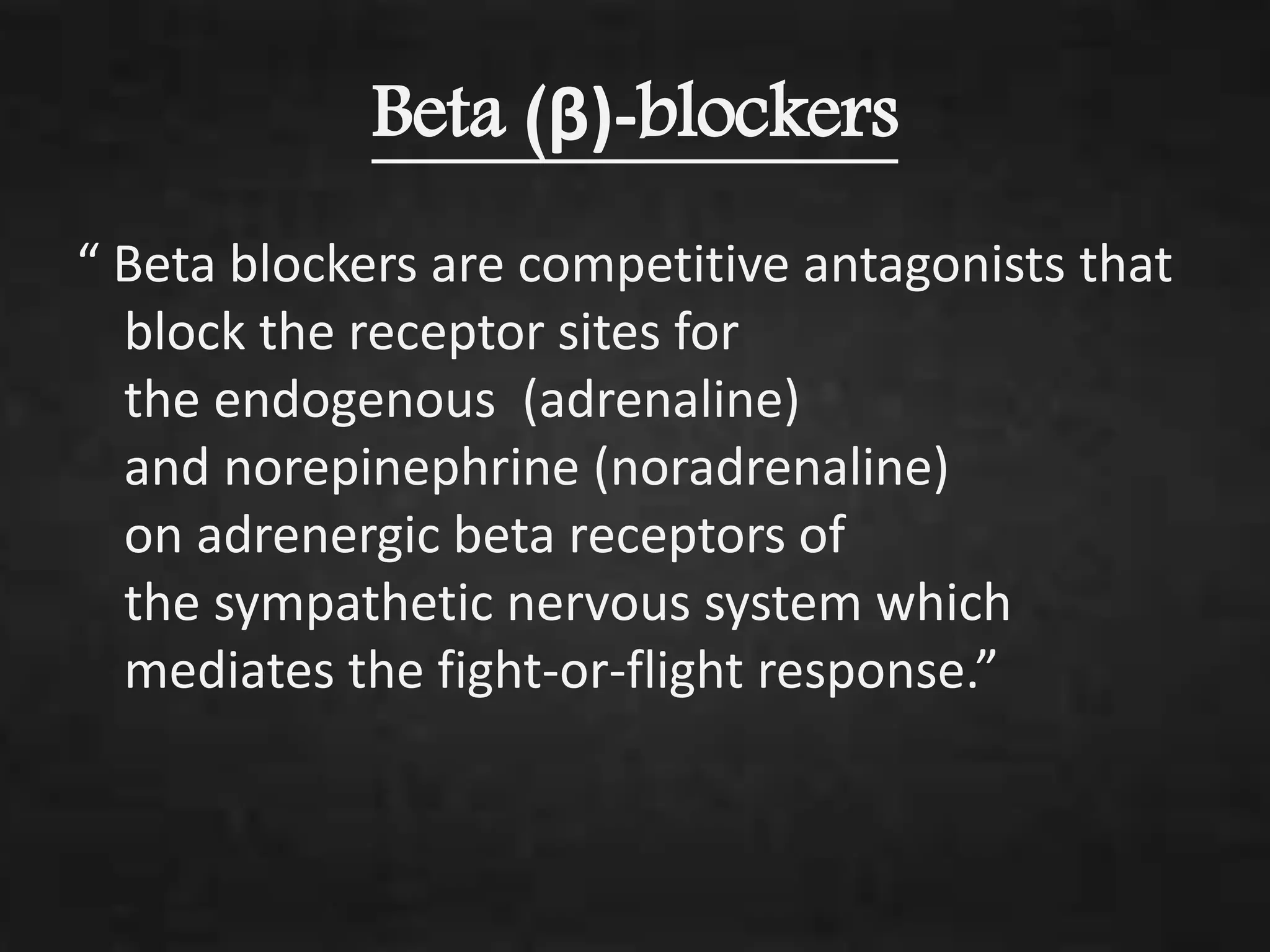 ANTI - ADRENERGIC drugs. | PPTX