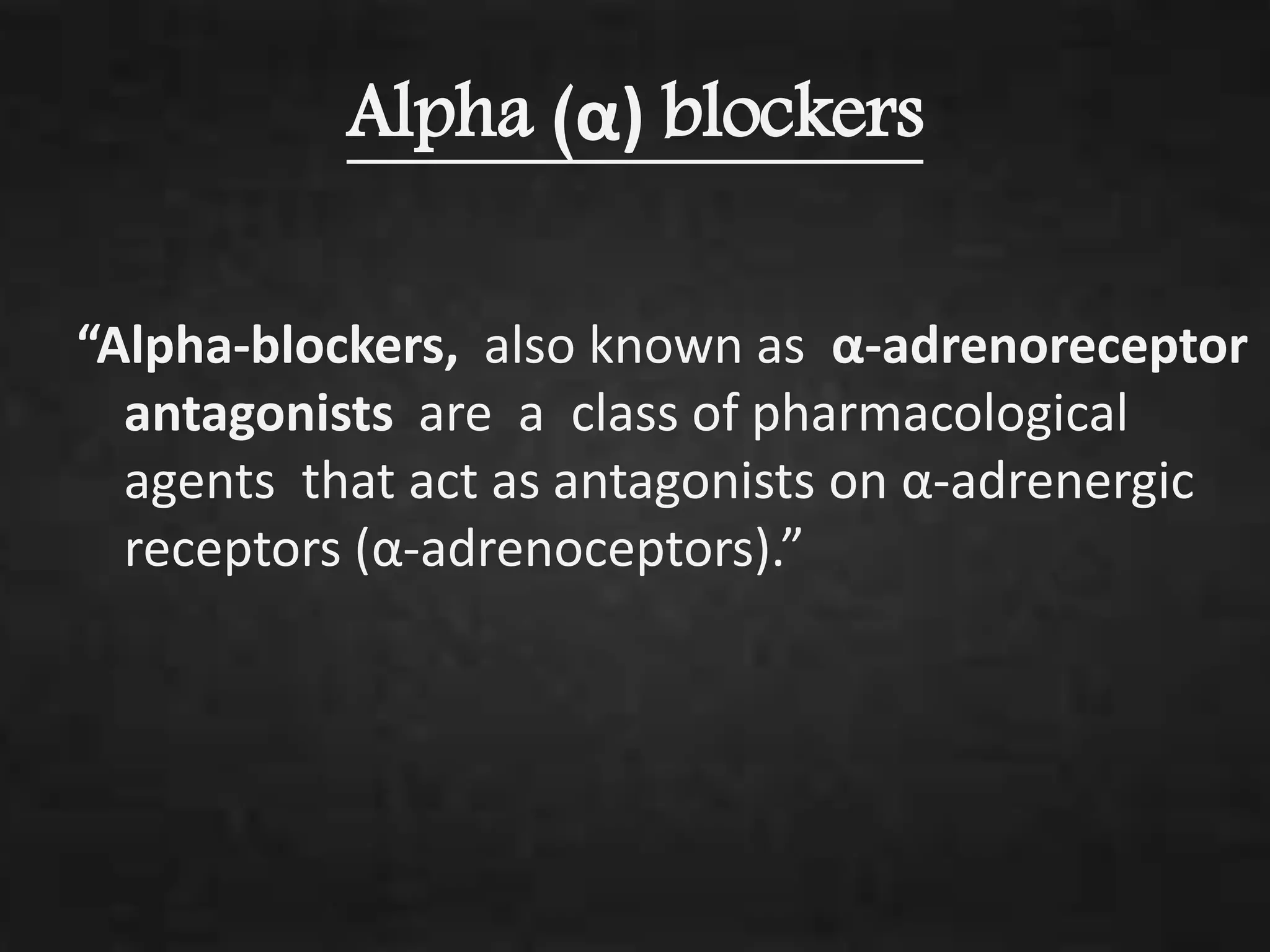 ANTI - ADRENERGIC drugs. | PPTX