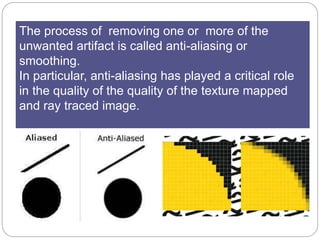 Anti aliasing | PPTX | 3-D Graphics | Computer Software and Applications