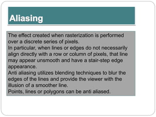 Anti aliasing | PPTX | 3-D Graphics | Computer Software and Applications