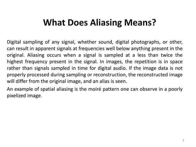 Anti aliasing Computer Graphics | PPTX