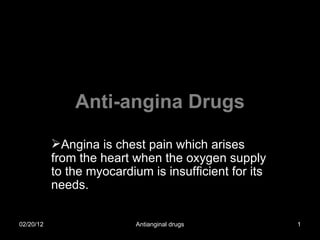Anti angina drugs | PPT