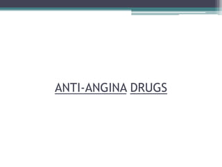 Anti angina drugs | PPTX