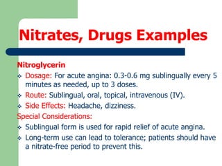 Pharmacology for nurses Anti- Angina Drugs.pptx