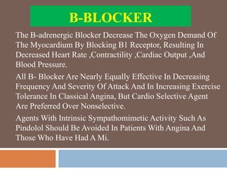 Anti anginal drug | PPT