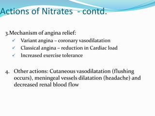 Anti anginal drugs. | PPT