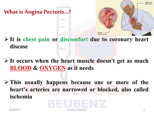 Chemistry of Anti Anginal Drugs by Professor Beubenz | PPSX | Heart and ...