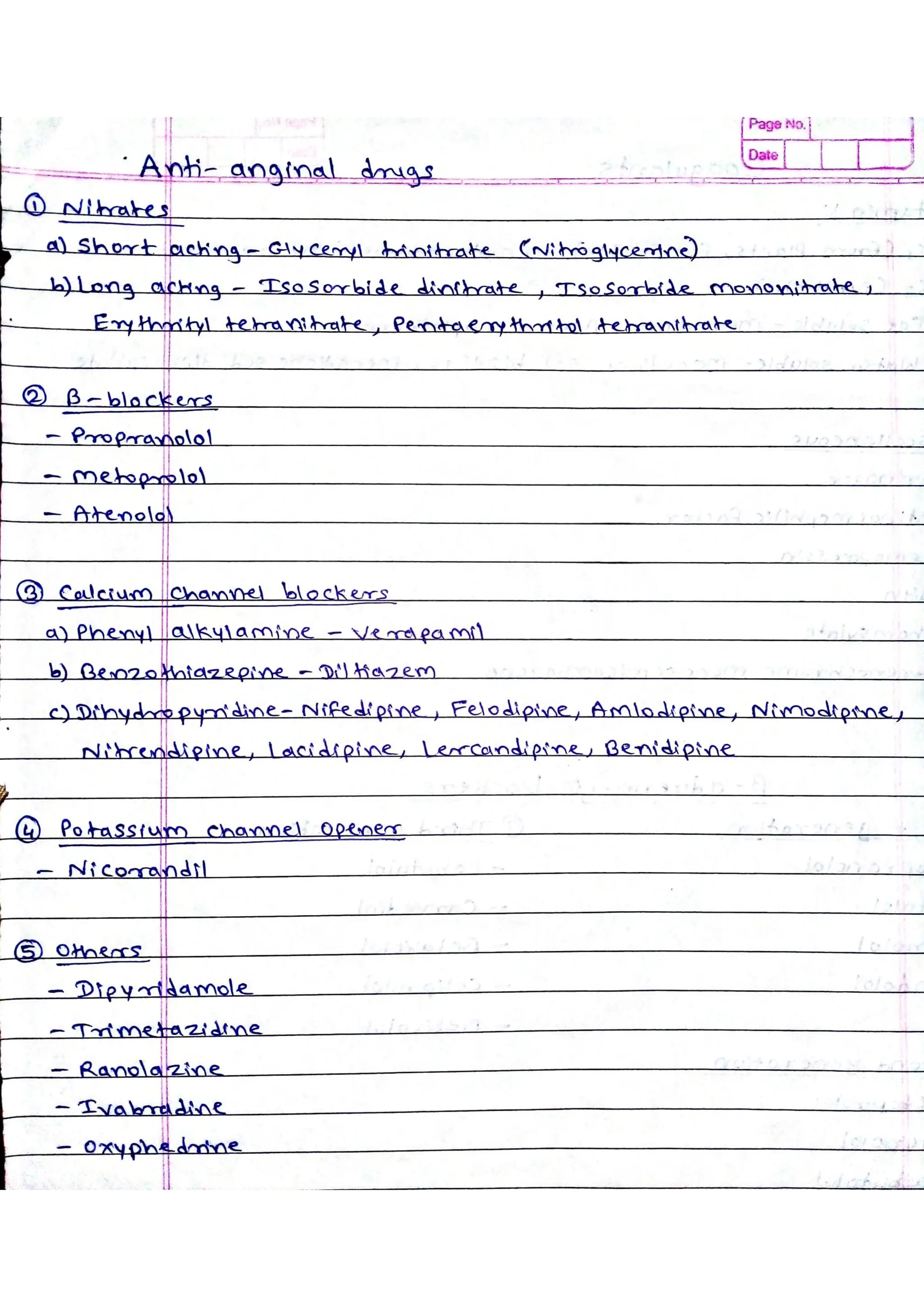 Anti - Anginal Drugs | PDF