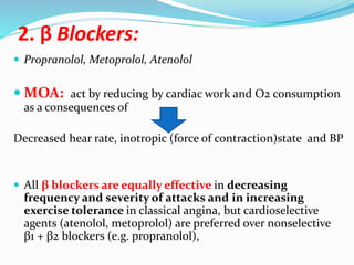 Anti-Anginal Drugs.pptx Cardiac Pharmacology | PPTX